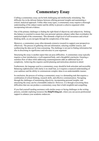 Commentary Essay.pdf