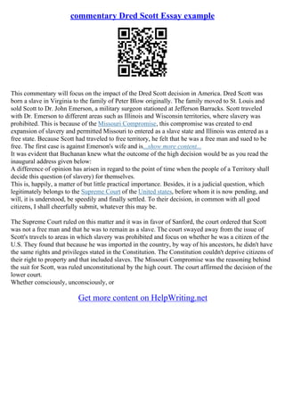 Commentary Essay Examples | PDF