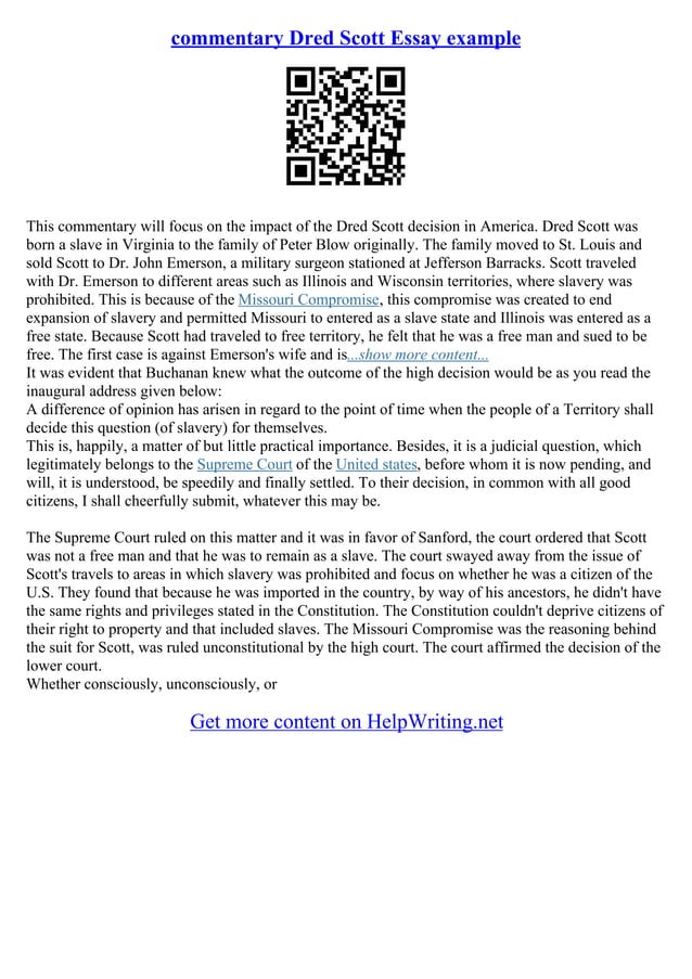 Commentary Essay Examples | PDF