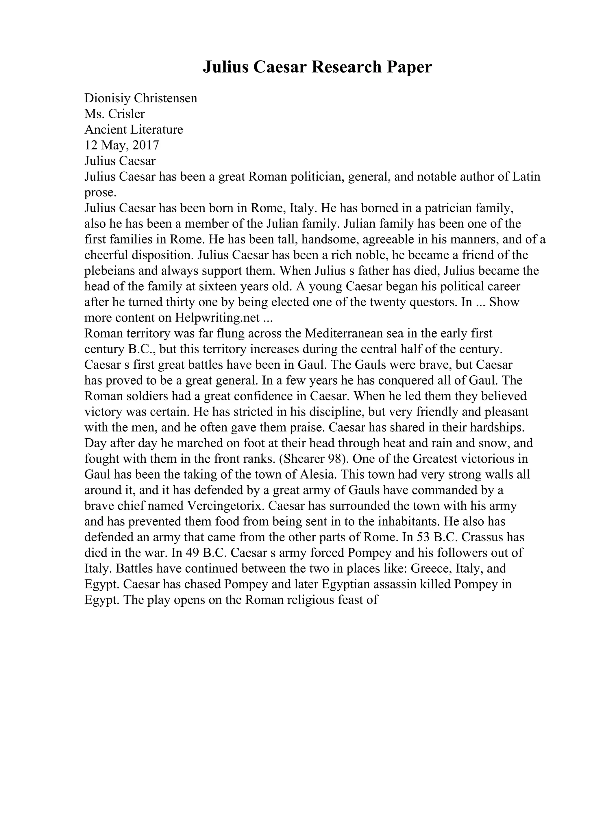 Commentary Essay Examples | PDF