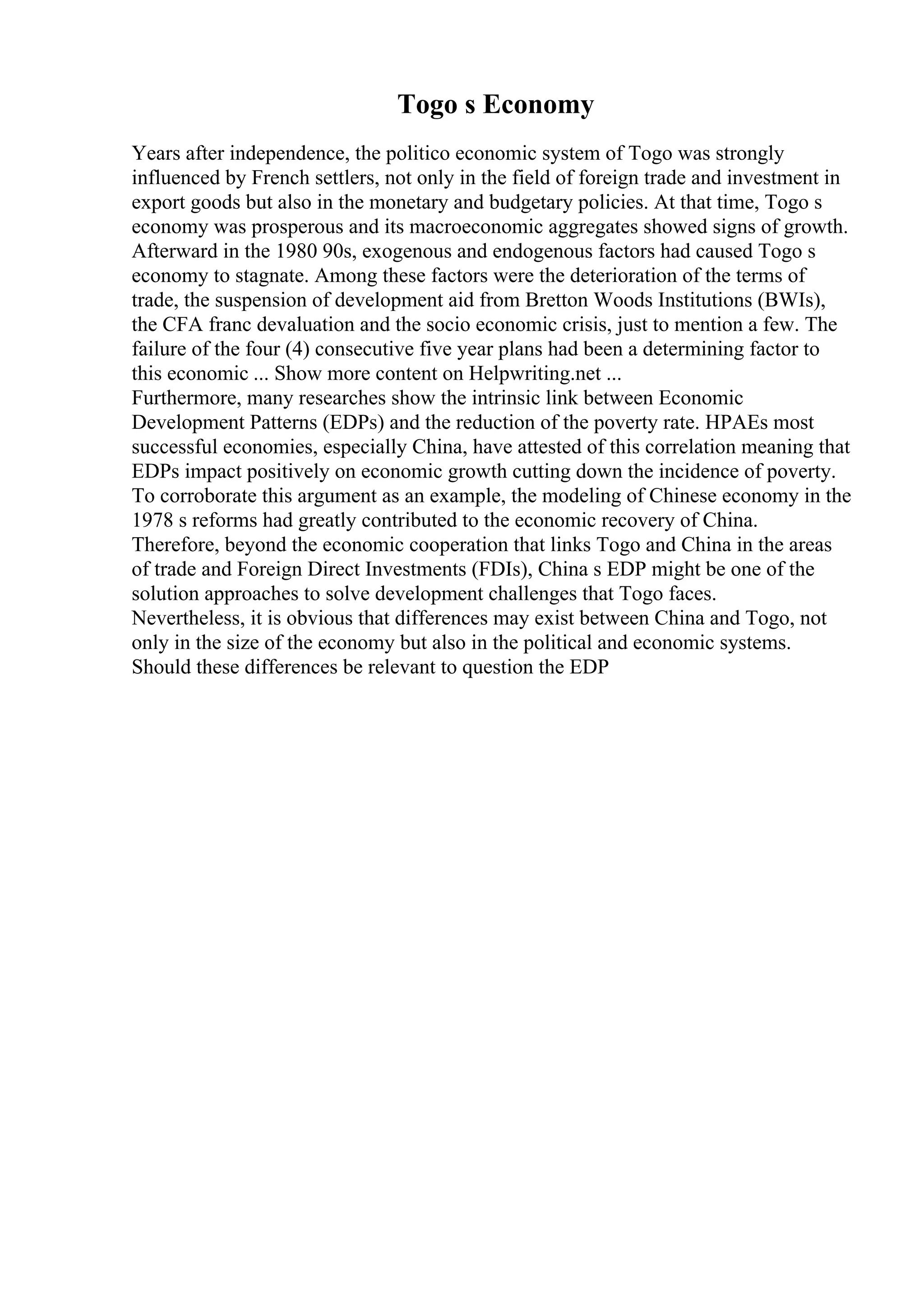 Commentary Essay Examples | PDF