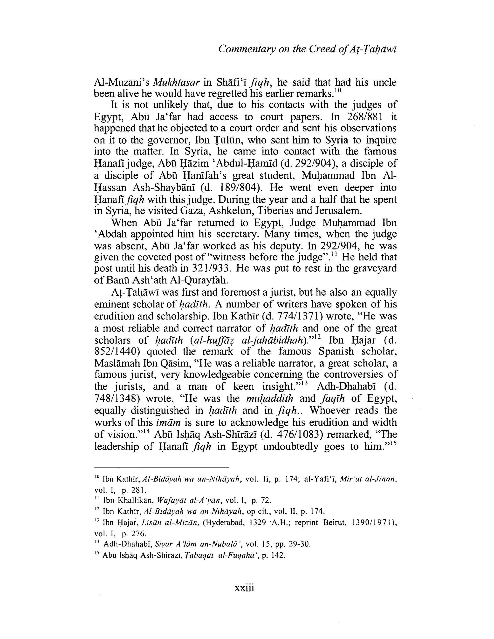 Commentary ob the Creed of Tahawi (Sharh Al-Aqeedah At-Tahawiyyah ...