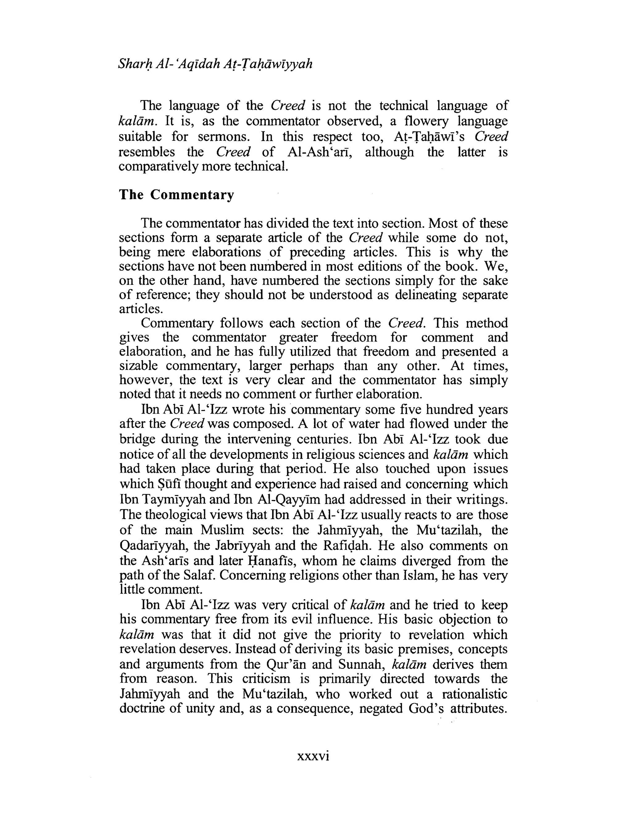 Commentary ob the Creed of Tahawi (Sharh Al-Aqeedah At-Tahawiyyah ...