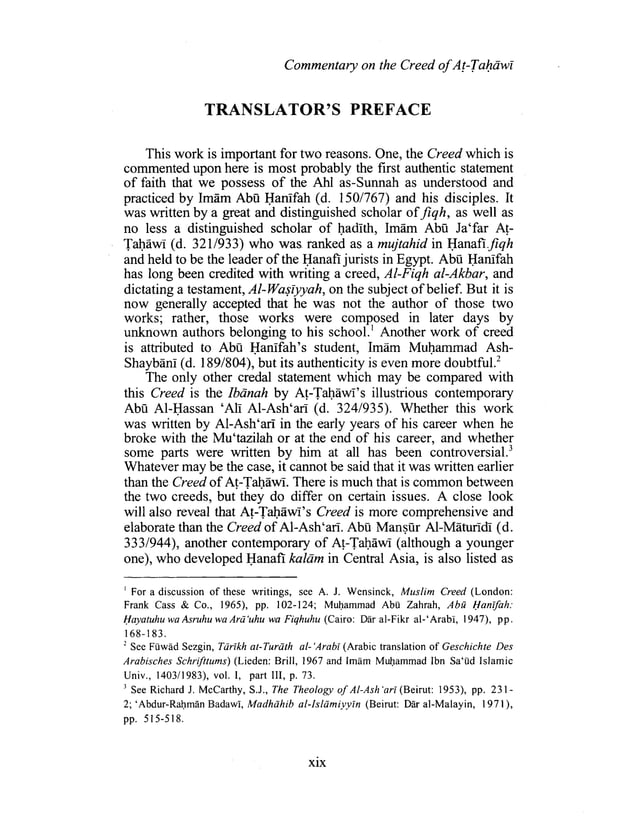 Commentary ob the Creed of Tahawi (Sharh Al-Aqeedah At-Tahawiyyah ...