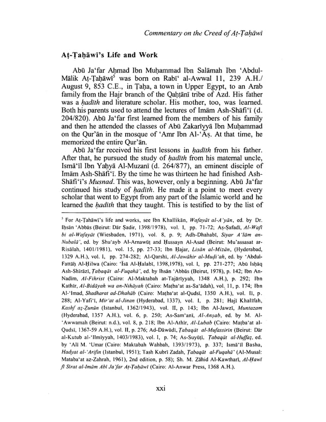 Commentary ob the Creed of Tahawi (Sharh Al-Aqeedah At-Tahawiyyah ...