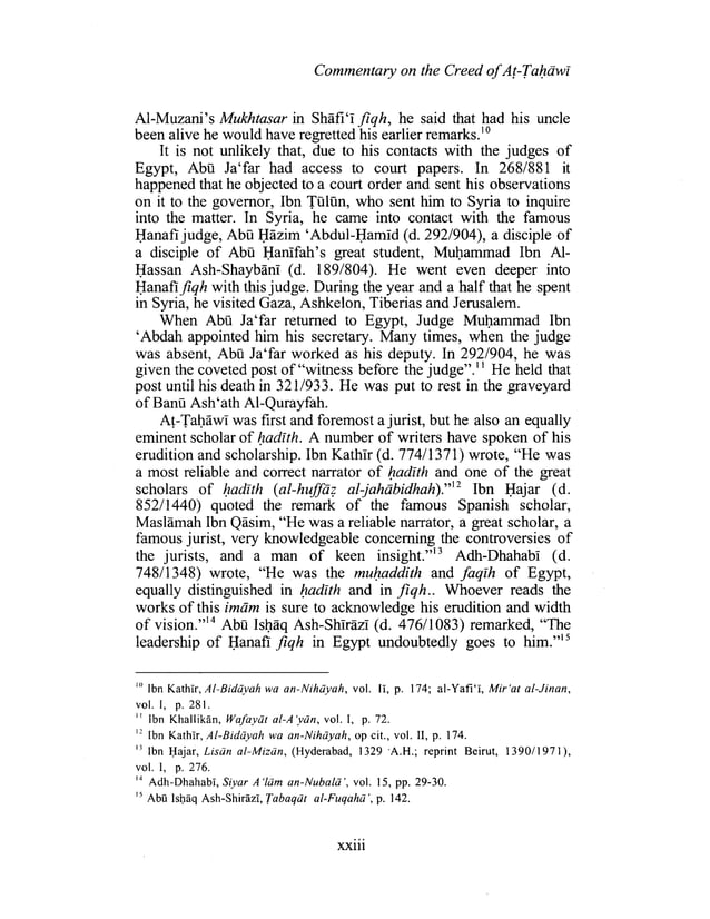 Commentary ob the Creed of Tahawi (Sharh Al-Aqeedah At-Tahawiyyah ...