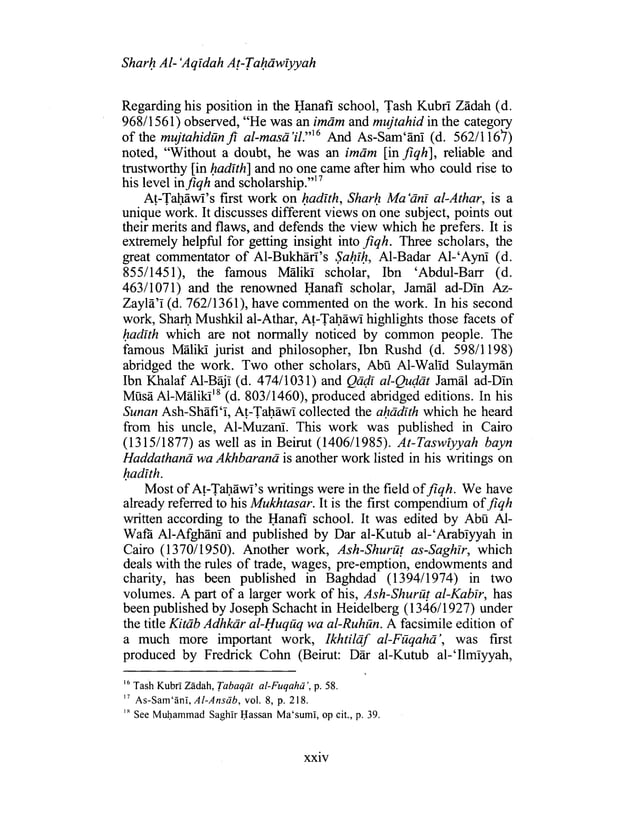 Commentary ob the Creed of Tahawi (Sharh Al-Aqeedah At-Tahawiyyah ...