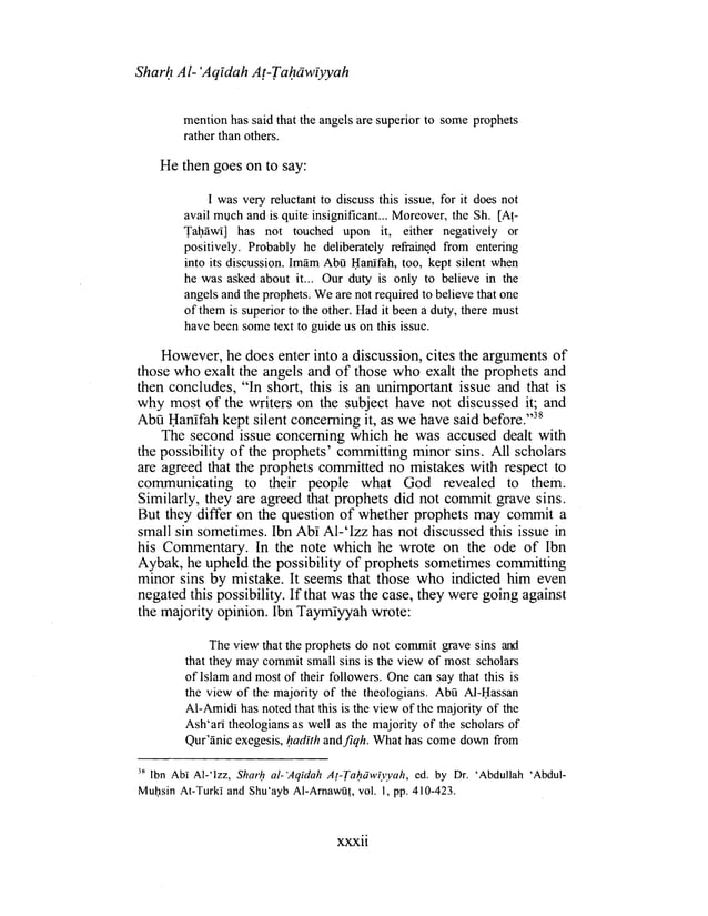 Commentary ob the Creed of Tahawi (Sharh Al-Aqeedah At-Tahawiyyah ...