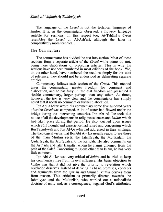 Commentary ob the Creed of Tahawi (Sharh Al-Aqeedah At-Tahawiyyah ...