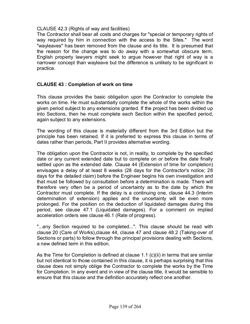 Commentary On Fidic Iv Clauses