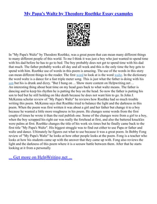 Commentary On The Bat By Roethke | PDF