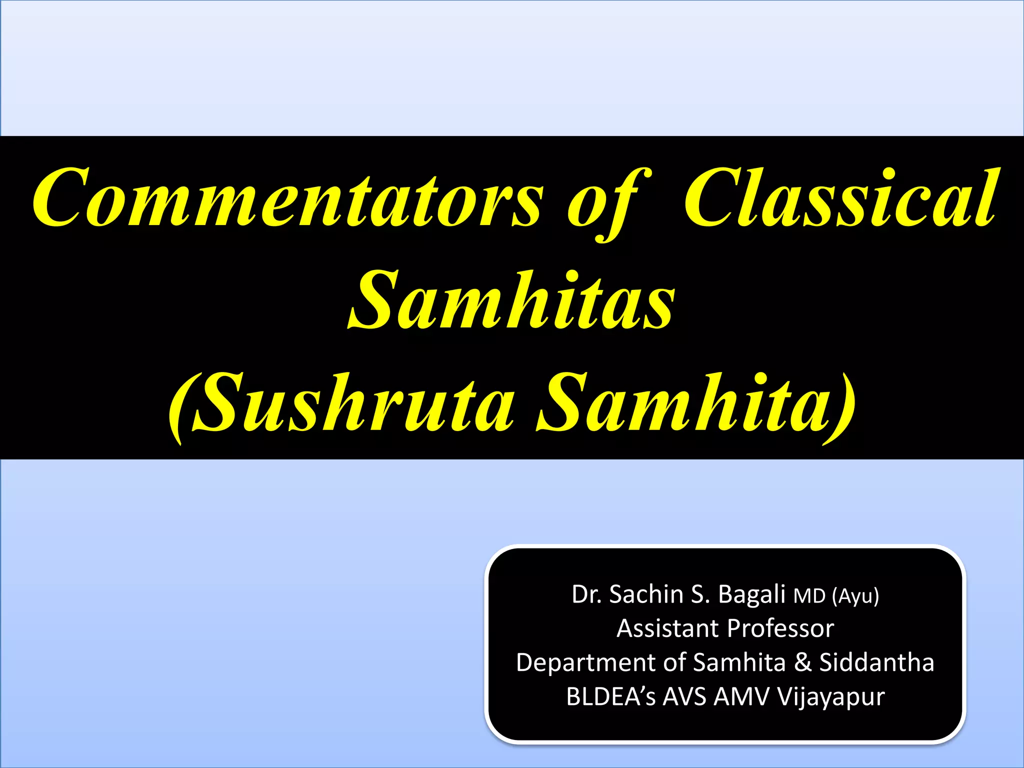 Commentators of Sushruta Samhita | PDF
