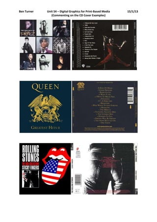 Commenting on the cd cover examples | PDF