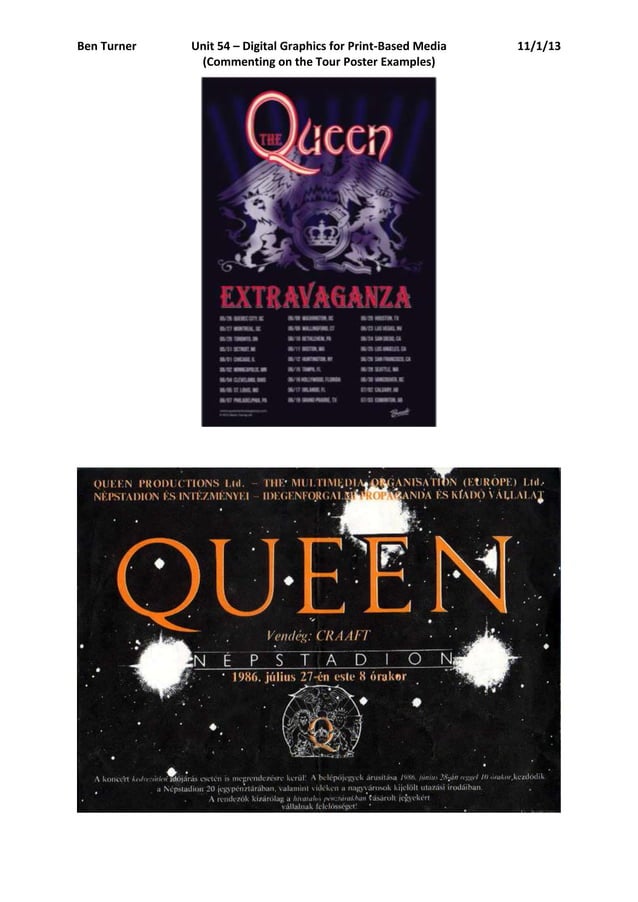 Commenting on the tour poster examples | PDF