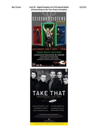Commenting on the tour poster examples | DOCX