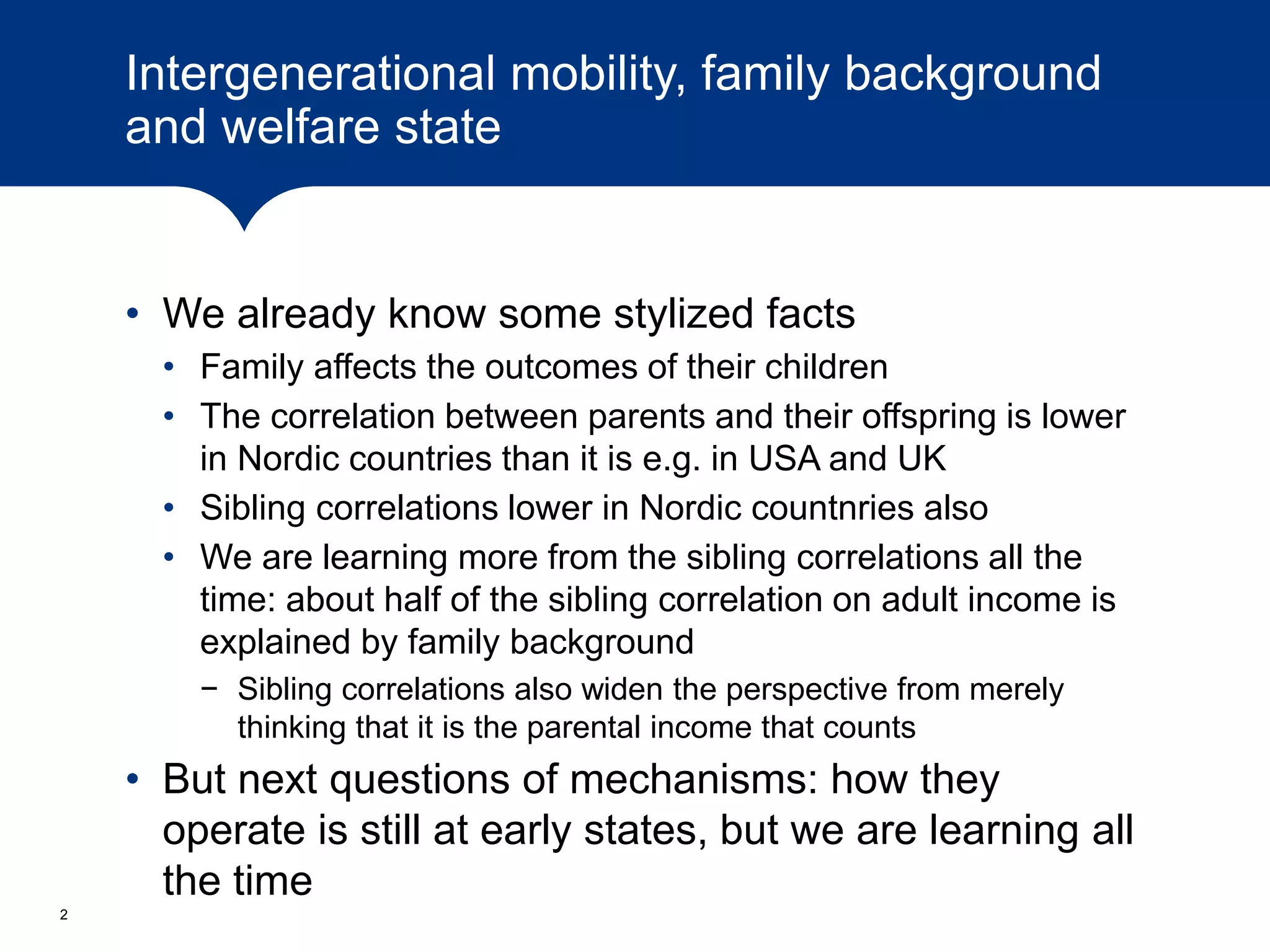 Kela Lecture comment on Gösta Esping Andersen "Asymmetric Opportunity ...