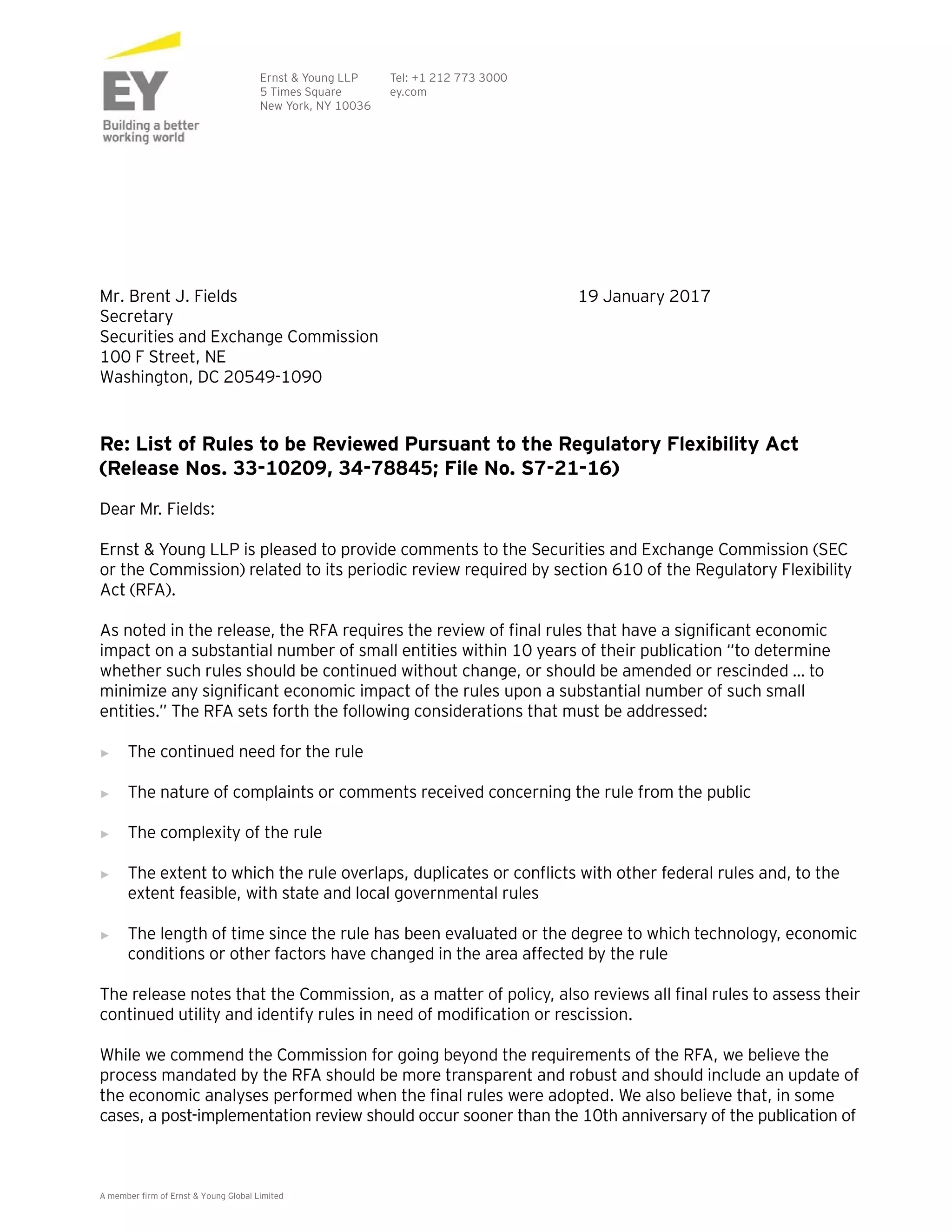 Comment letter Flexibility Act | PDF