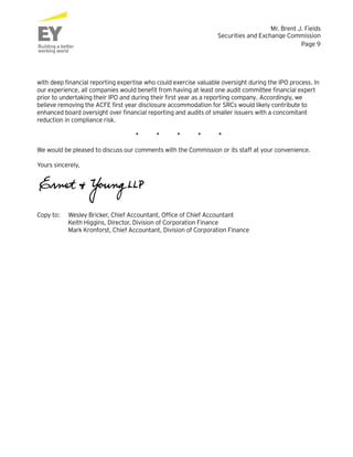 EY Comment letter_Regulation S-K Subpart 400 Governance & Compensation ...