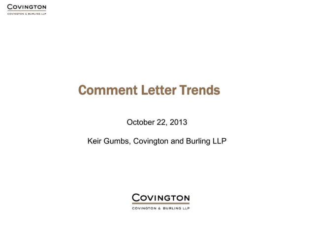 SEC Comment Letter Trends | PPT