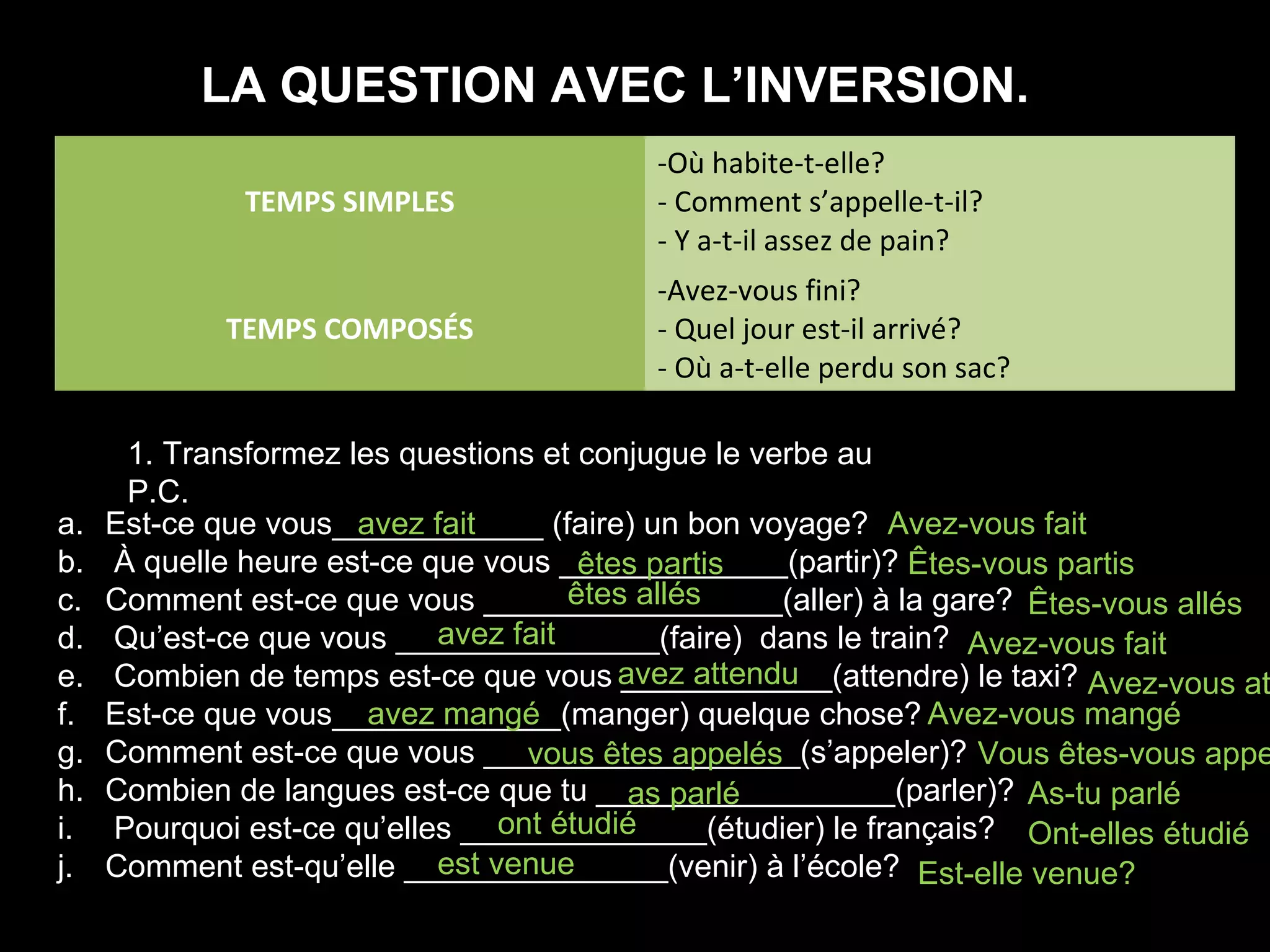 Comment poser des questions | PPT