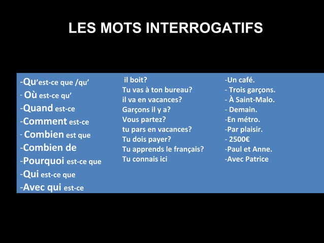 Comment poser des questions | PPT