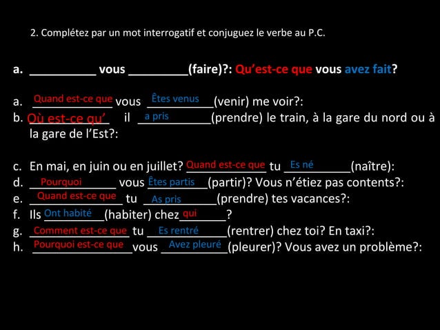 Comment poser des questions | PPT