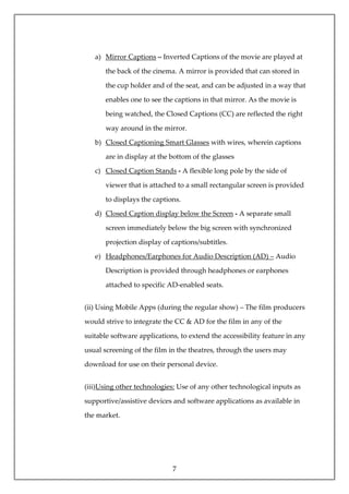 Guidelines on Film Accessibility in India: Comments and Suggestions | PDF