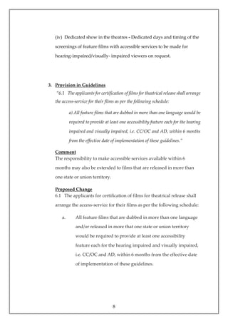 Guidelines on Film Accessibility in India: Comments and Suggestions | DOCX