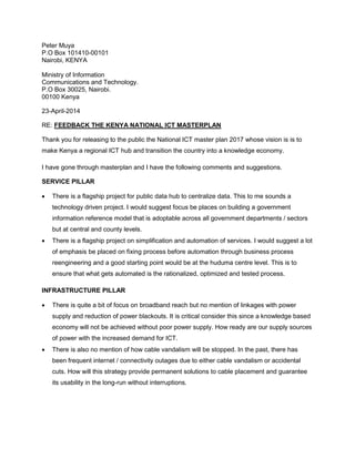 Comments on national ict master plan 2017 | PDF