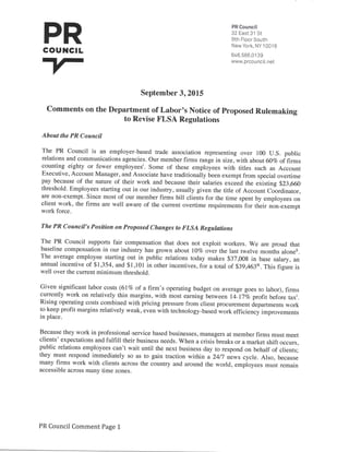 Comments on the department of labor’s notice of proposed rulemaking to ...