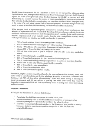 Comments on the department of labor’s notice of proposed rulemaking to ...