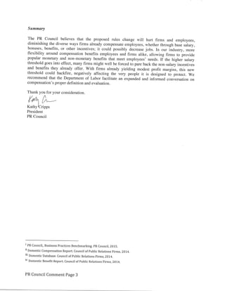 Comments on the department of labor’s notice of proposed rulemaking to ...