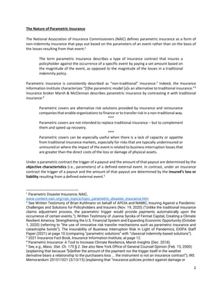 Climate Risk, Parametric Insurance, and Dodd-Frank | PDF