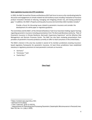 Climate Risk, Parametric Insurance, and Dodd-Frank | PDF