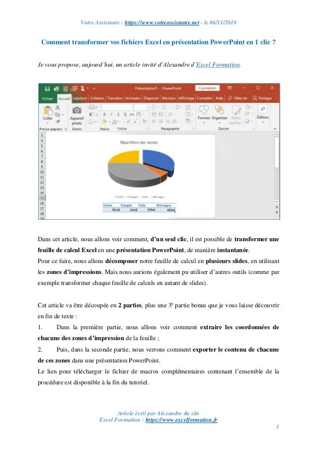 Comment Transformer Vos Fichiers Excel En Présentation Powerpoint En