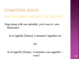 Comment tu t’appelles | PPTX