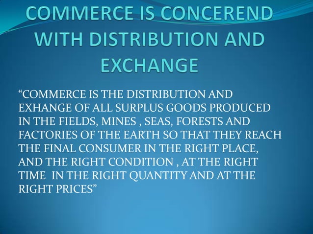 Commerce | PPT