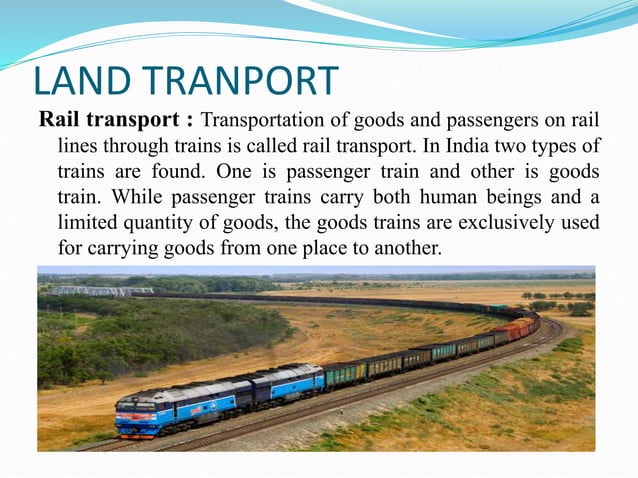 role of transportation modes in Commerce trade | PPTX | Rail Travel ...