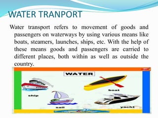 role of transportation modes in Commerce trade | PPTX