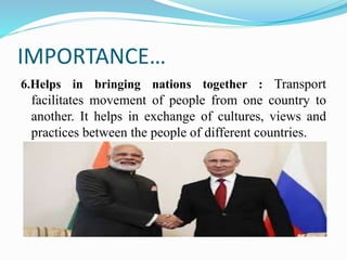 role of transportation modes in Commerce trade | PPTX