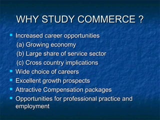 Commerce career guidance presentation | PPT