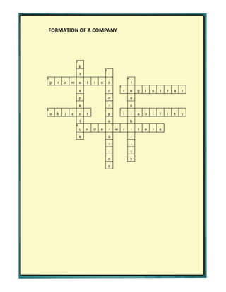 Commerce crossword puzzle | PDF