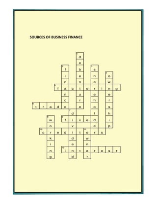 Commerce crossword puzzle | PDF