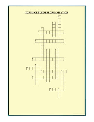 Commerce crossword puzzle | PDF