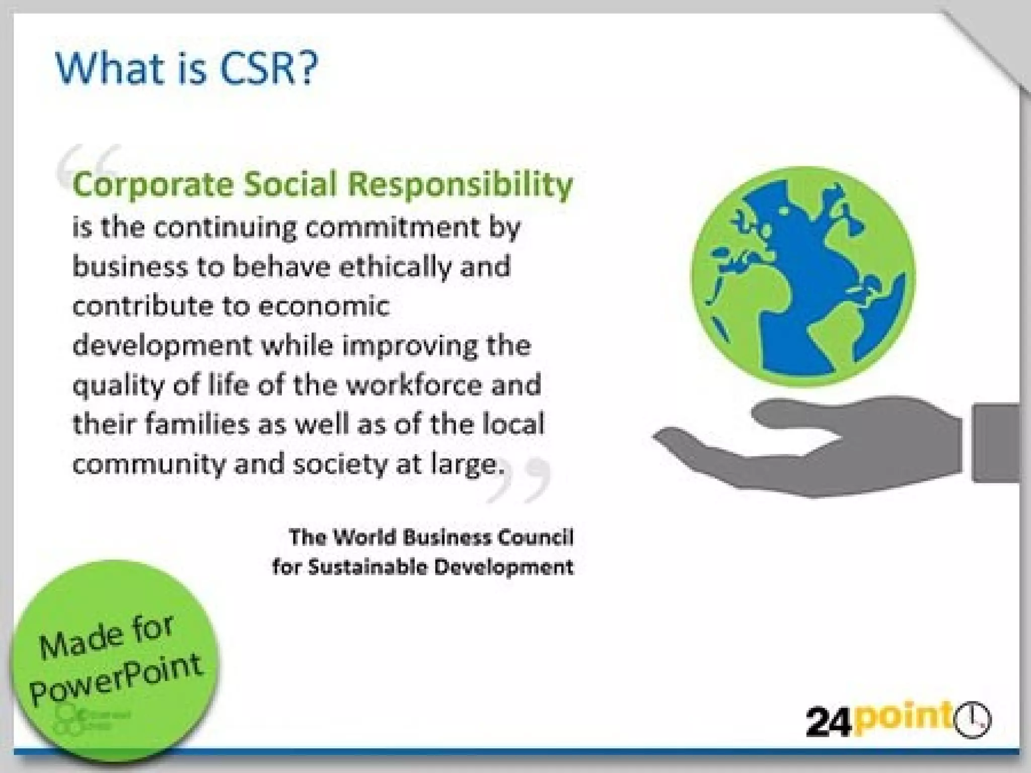 Corporate Social Responsibility (CSR) Commerce Project | PPT