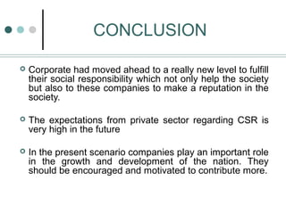 Corporate Social Responsibility (CSR) Commerce Project | PPT