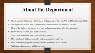 NAAC-PPT for Commerce Department | PPTX