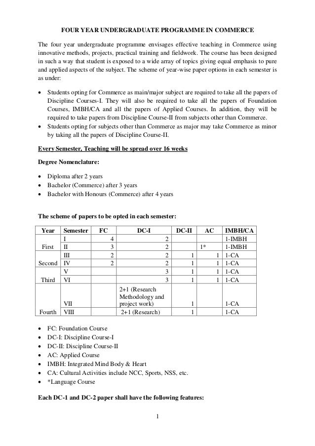 Commerce detailed syllabus ed
