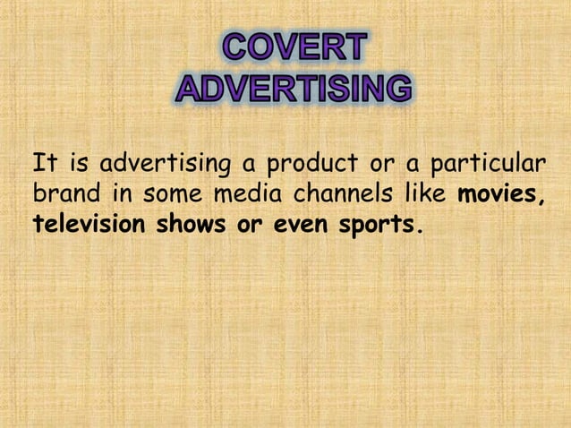 types of advertisements | PPT