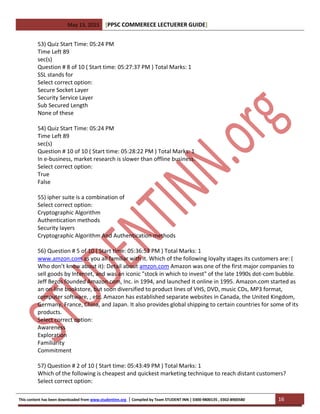 Commerce mcqs for ppsc test preparation | PDF
